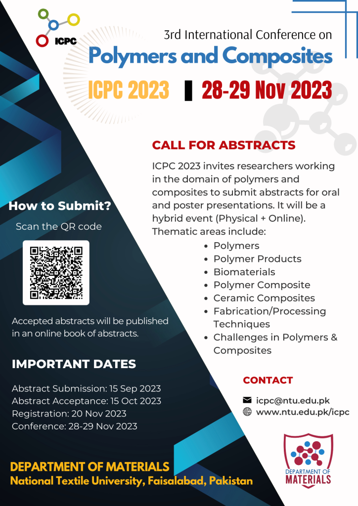 Call for Abstracts – International Conference on Polymers and Composites